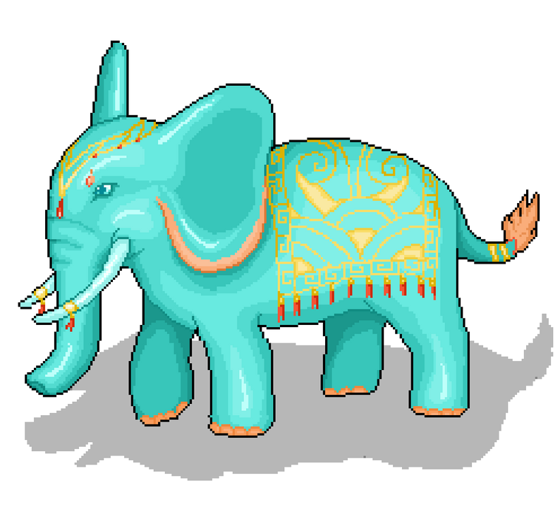 Animated Sprites: Jade Elephant Creature by TheSpriteShop