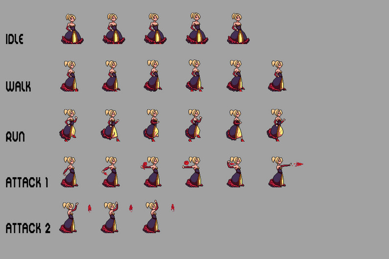 Free Vampire Pixel Sprites by Free Game Assets (GUI, Sprite, Tilesets)