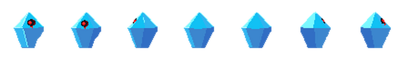 Pixel Ice Enemy Sprite by liz cheong