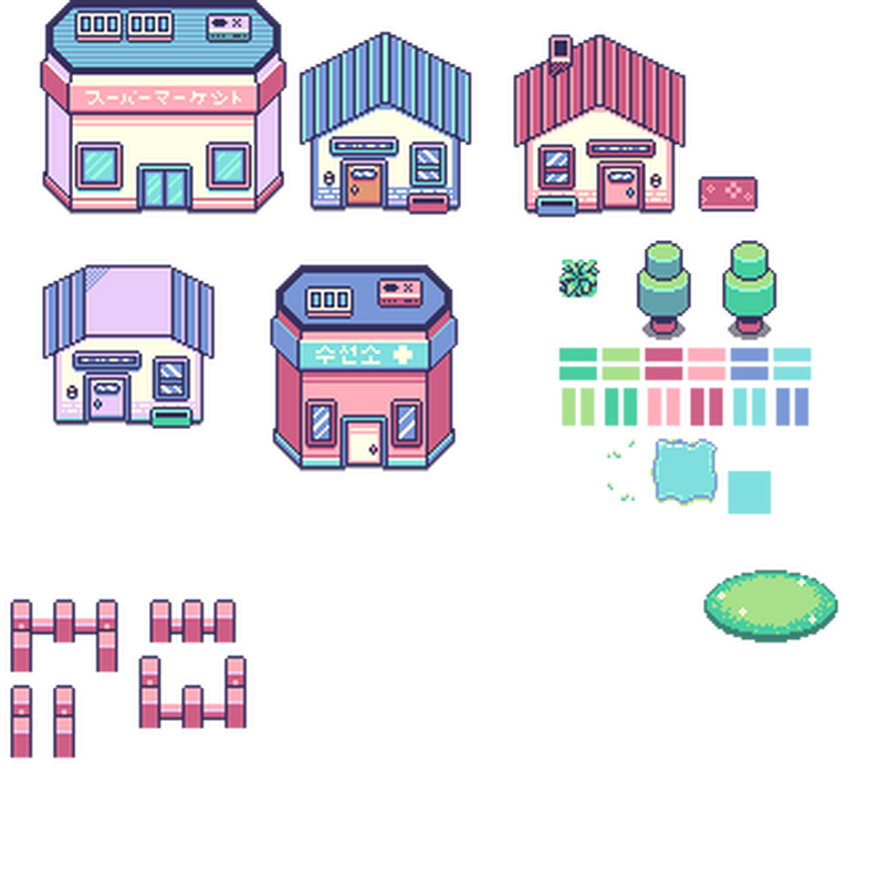 Various 2D Top-Down Pixel Assets by gurokitty