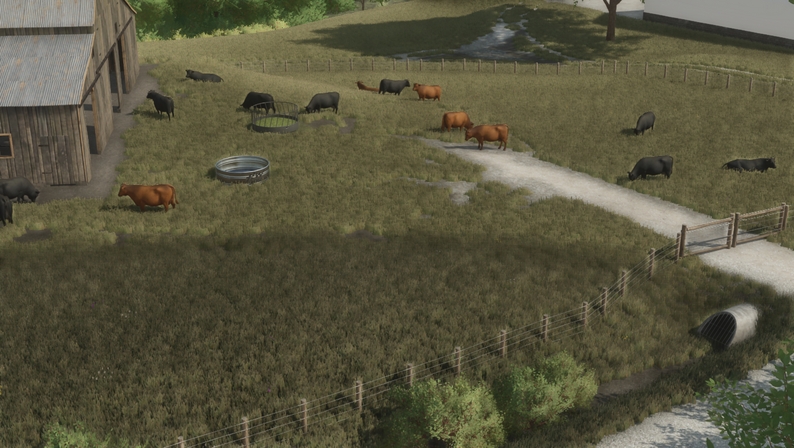 FS22 Open Cattle Pastures by LJR Modding