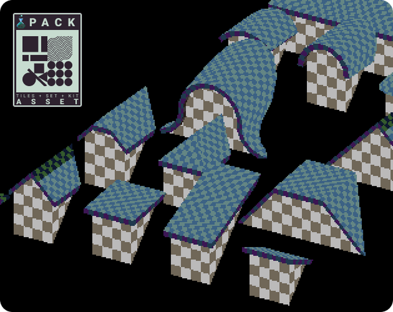 Low poly Roof types Pack by Pixelemy