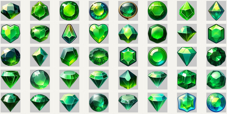 Pack 6 - Gems - 500+ Sprites by FortressSide
