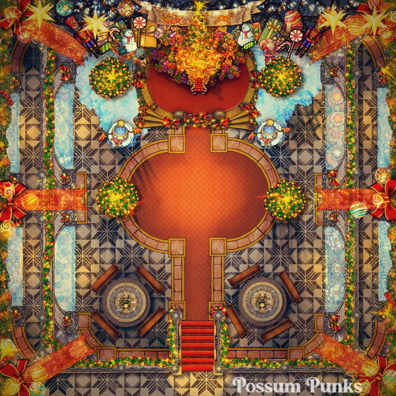 Mall Santa Mayhem Pt 1 & 2 TTRPG Map by PossumPunks