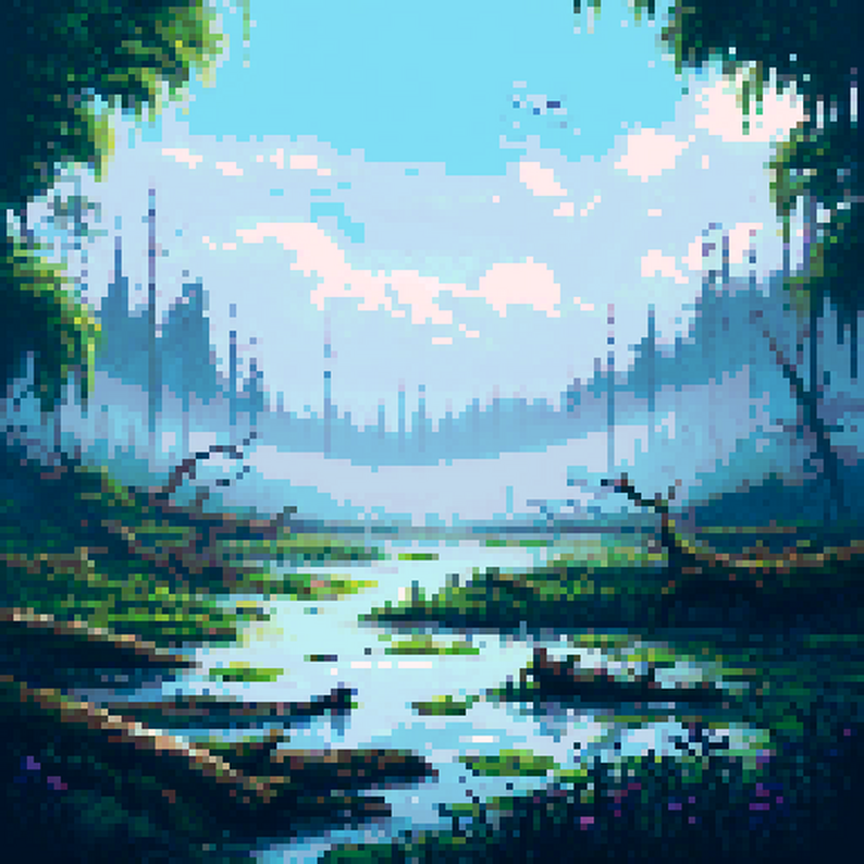 Pixel art Landscapes by Quantum Quasar Studio