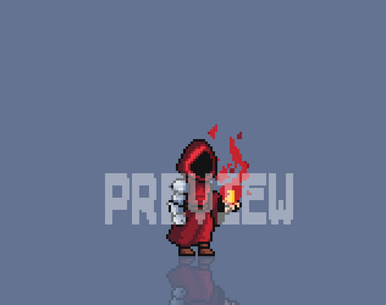 Pyromancer 2D Pixel Art by Mattz Art