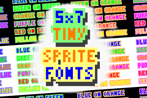 5x7 Tiny Sprite Font (+ Kerning settings for Construct 2 & 3) in 36 ...