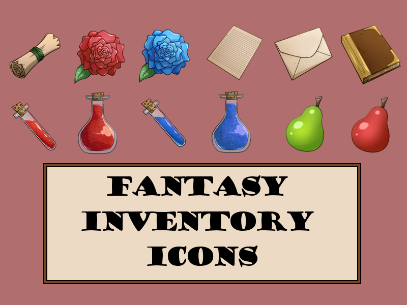 Potion Icons now available as stickers! - Sprite Pack - Fantasy ...