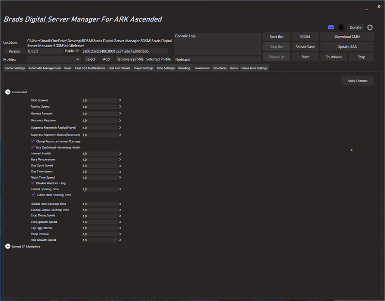 ARK Server Manager Tool For ASA v0.1.2.24 by JustSomeBritishGuy