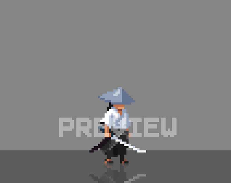 Samurai #3 2D Pixel Art by Mattz Art
