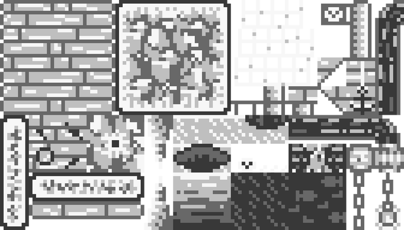 8x8 Pixel art Gameboy Tilesets by be a fish studios