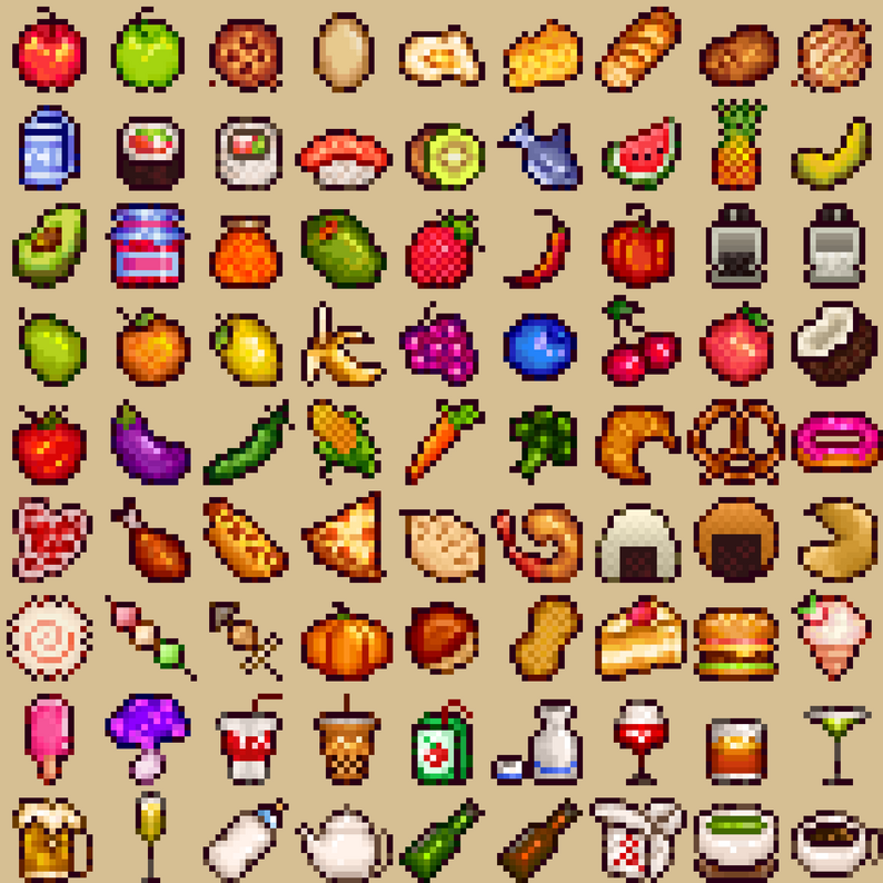 Pixel Food Sprites by axel