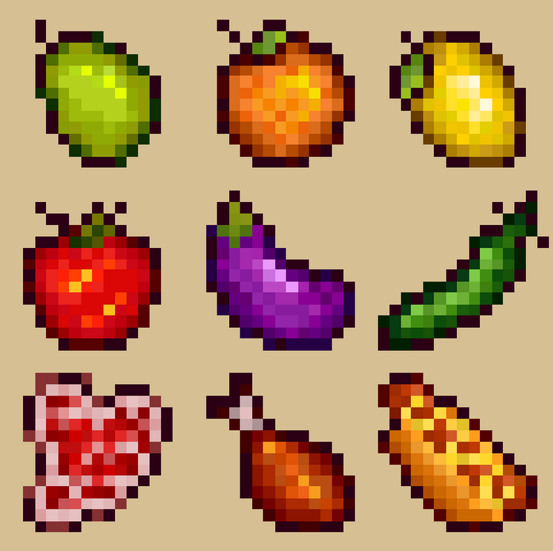 Pixel Food Sprites by axel