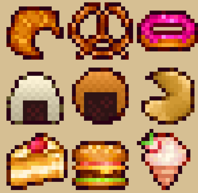 Pixel Food Sprites by axel