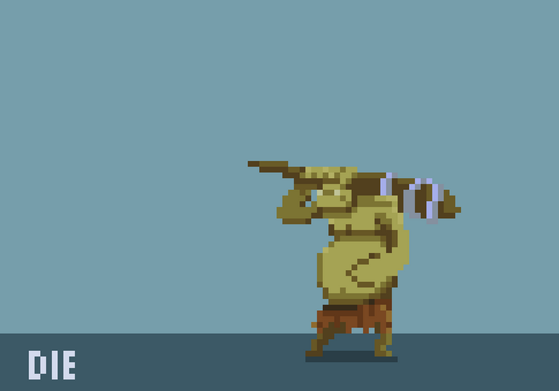 Animated Pixel Ogre by rvros