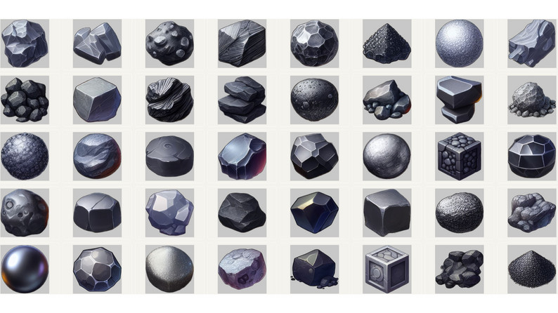 Pack 9 - Ore - 800+ Sprites by FortressSide