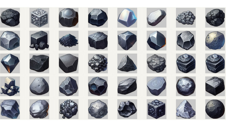 Pack 9 - Ore - 800+ Sprites by FortressSide