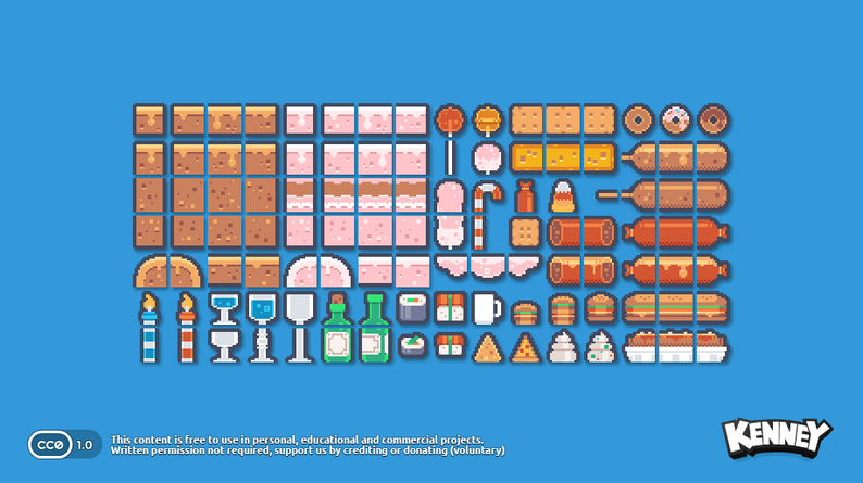 Pixel Platformer: Food Expansion by Kenney (Assets)
