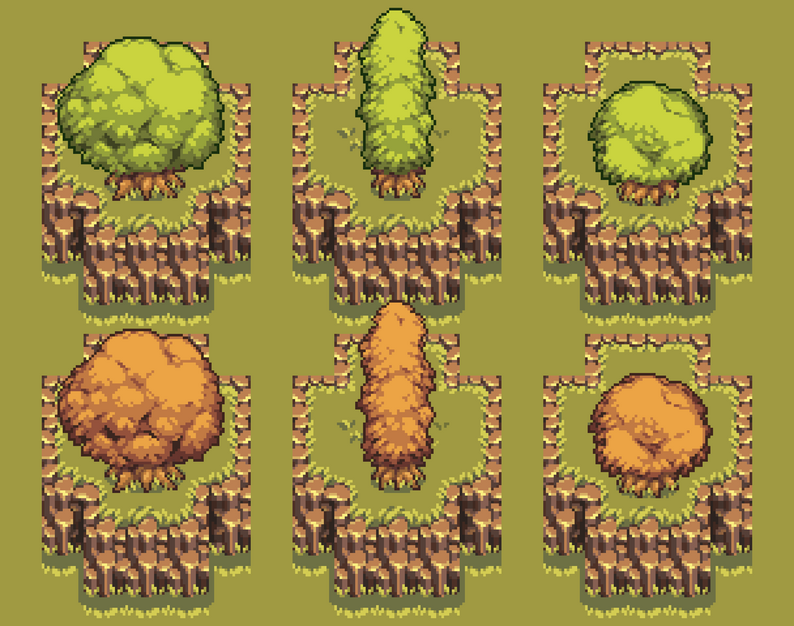Windy Hills - 16x16 Top-down asset pack by RunninBlood