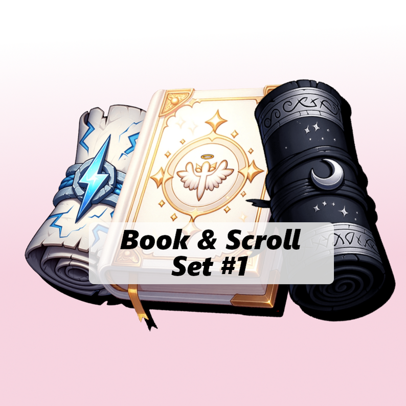 Book & Scroll Set #1 free version by TrulyMalicious