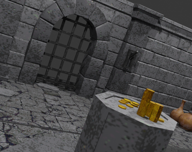 PSX Style Modular Low Poly Dungeon by BlenderVoyage