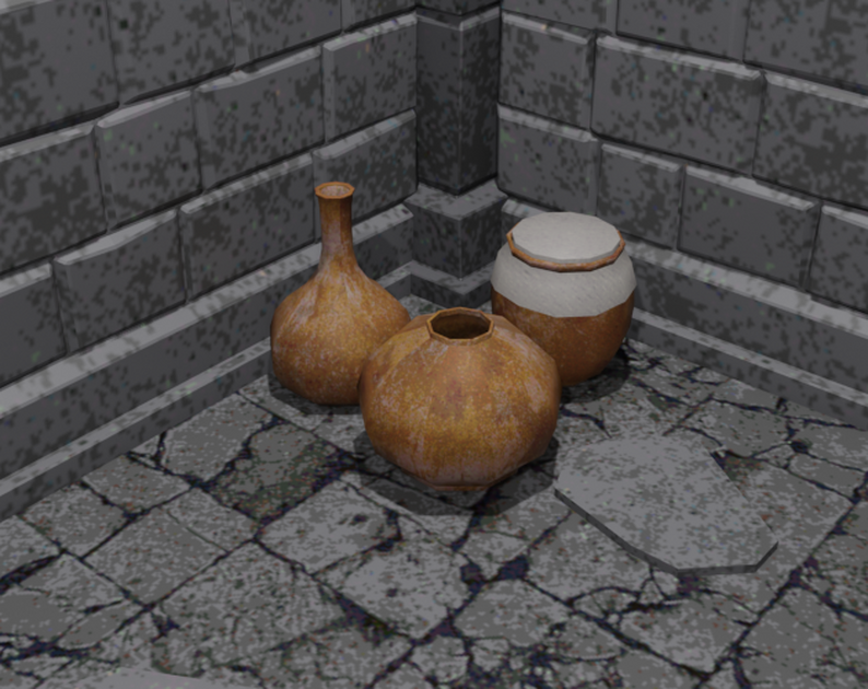 PSX Style Modular Low Poly Dungeon by BlenderVoyage