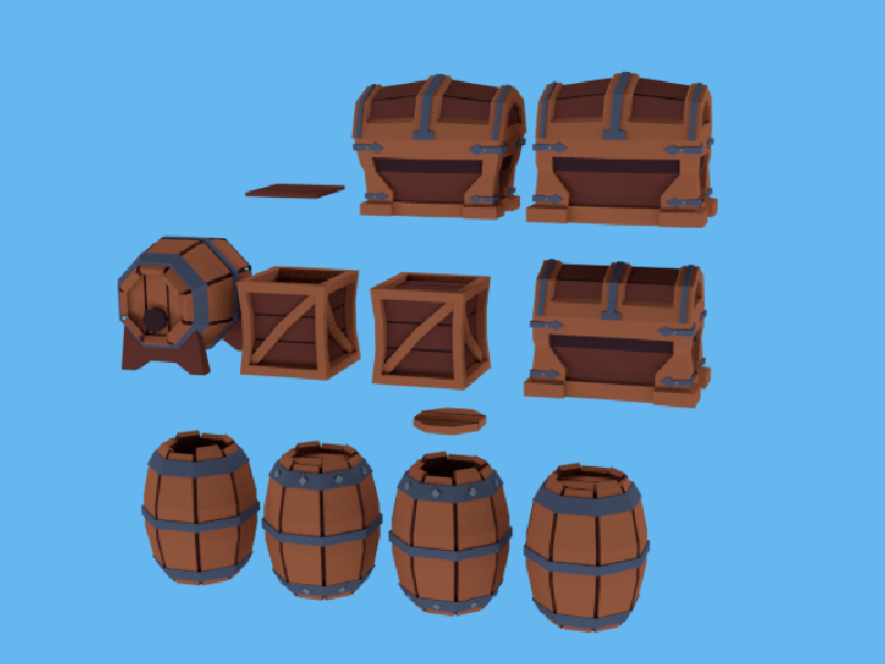 Low Poly Storage Assets by TheTeaGuns