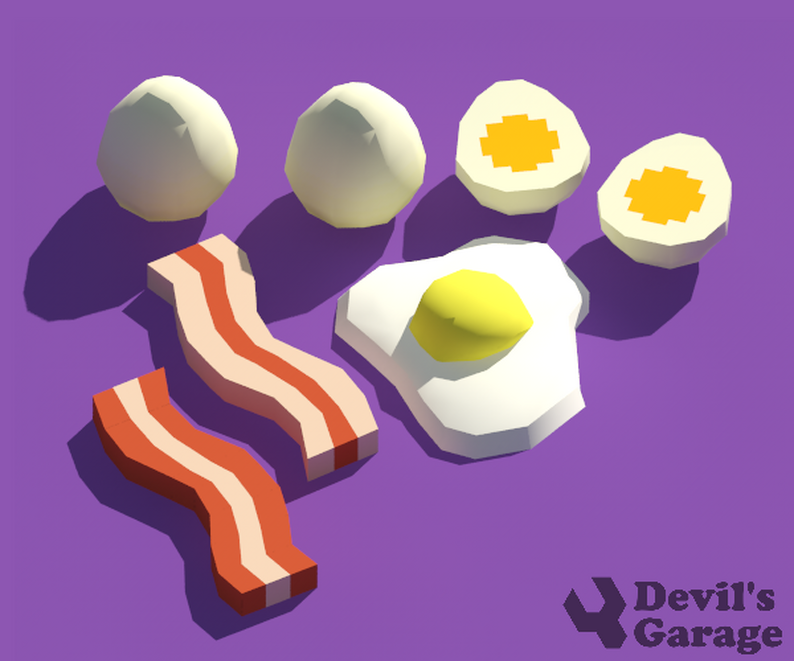 Low Poly Pixel3d Meats & Seafood Asset Pack - Devils Work.shop by DevilsWork.shop