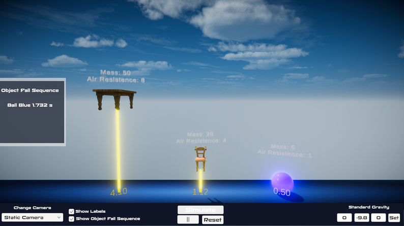 Simple Gravity Simulator by Captain Khan Studio