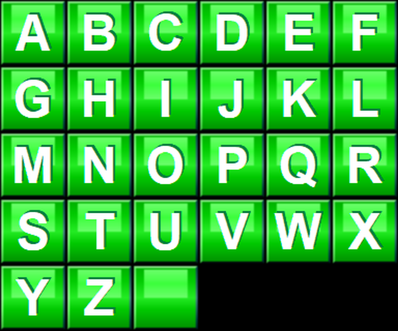 Glass Letter Tiles by Screaming Brain Studios