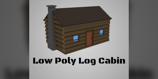 Low Poly Log Cabin by T Allen Studios