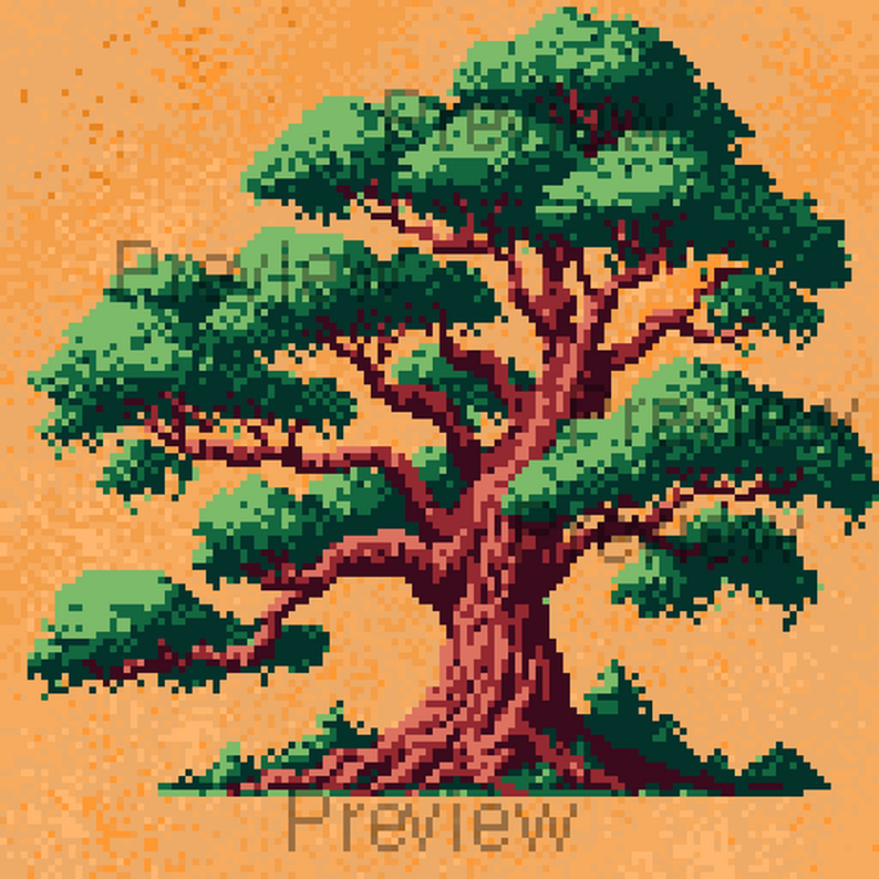 Pixel Art Trees by Babanagi