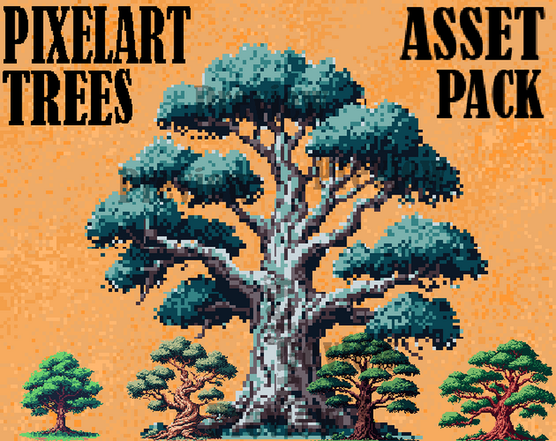 Pixel Art Trees by Babanagi