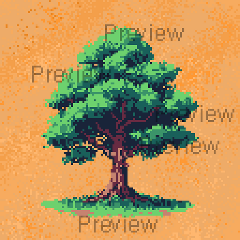 Pixel Art Trees by Babanagi