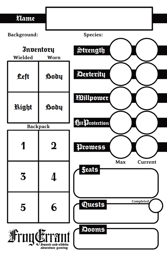 Frog Errant by ManaDawn Tabletop Games