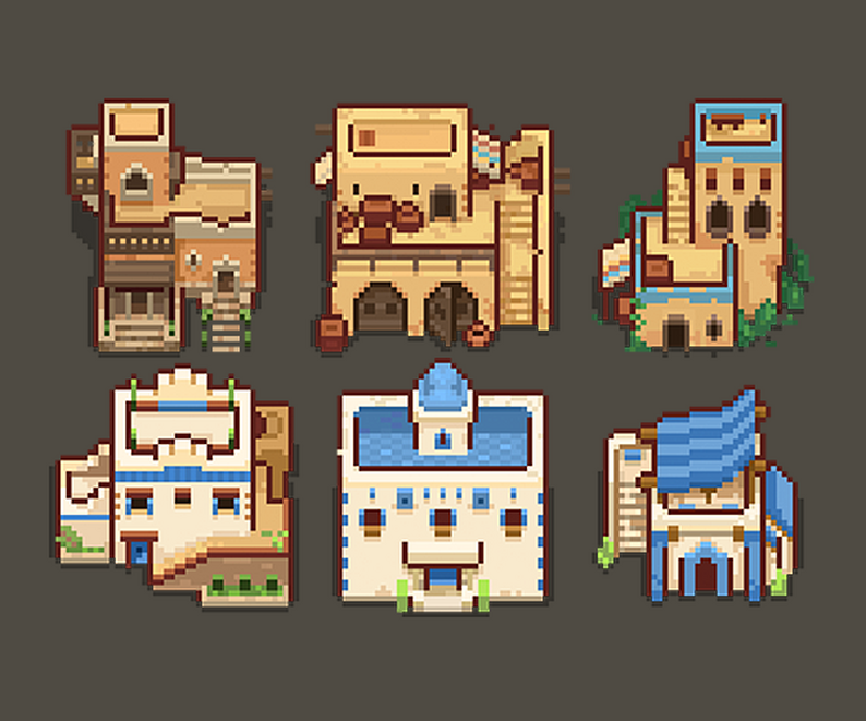 Pixel Buildings - Free! by FkgCluster