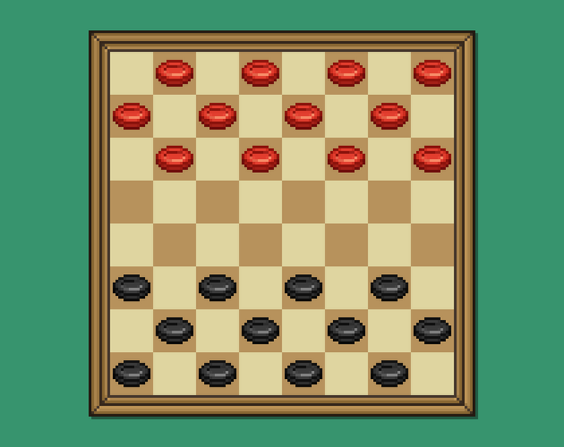 Checkerboard Pixel Art by Ävos Grosimbourg