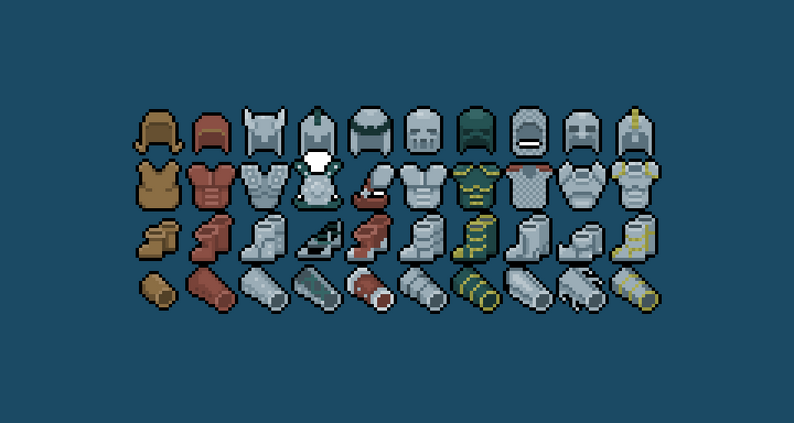 16x16 Simple Pixel Art Armor by Powered By Decaf