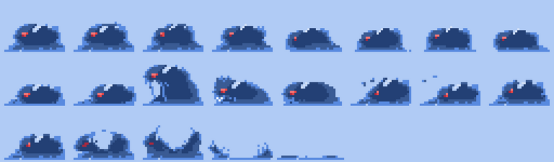 Animated Pixel Slime by rvros