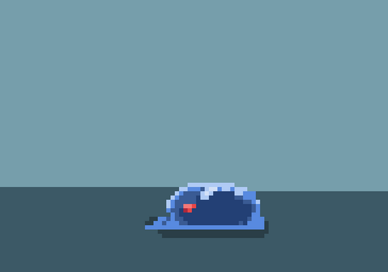 Animated Pixel Slime by rvros