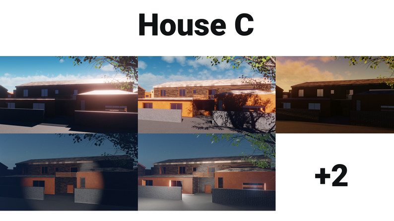 Free Visual Novel Backgrounds (House Exterior Mini Pack) by Potat0Master
