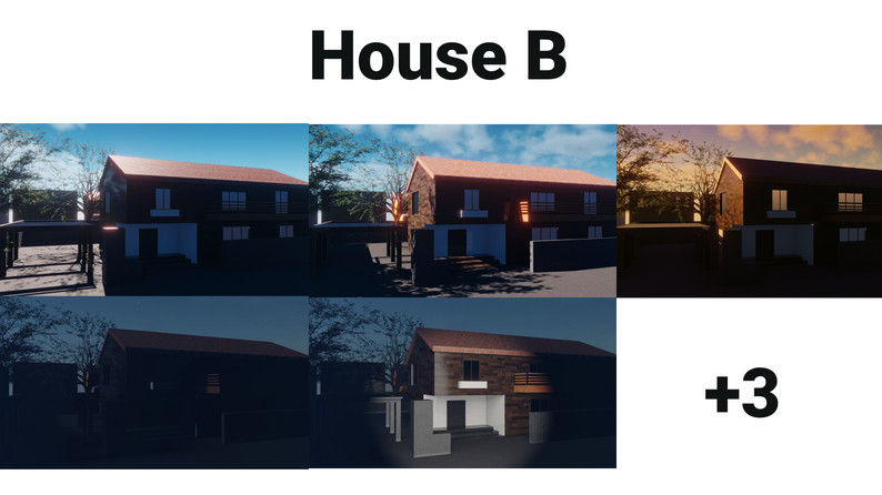 Free Visual Novel Backgrounds (House Exterior Mini Pack) by Potat0Master