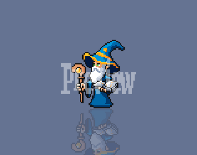 Wizard 2D Pixel Art by Mattz Art