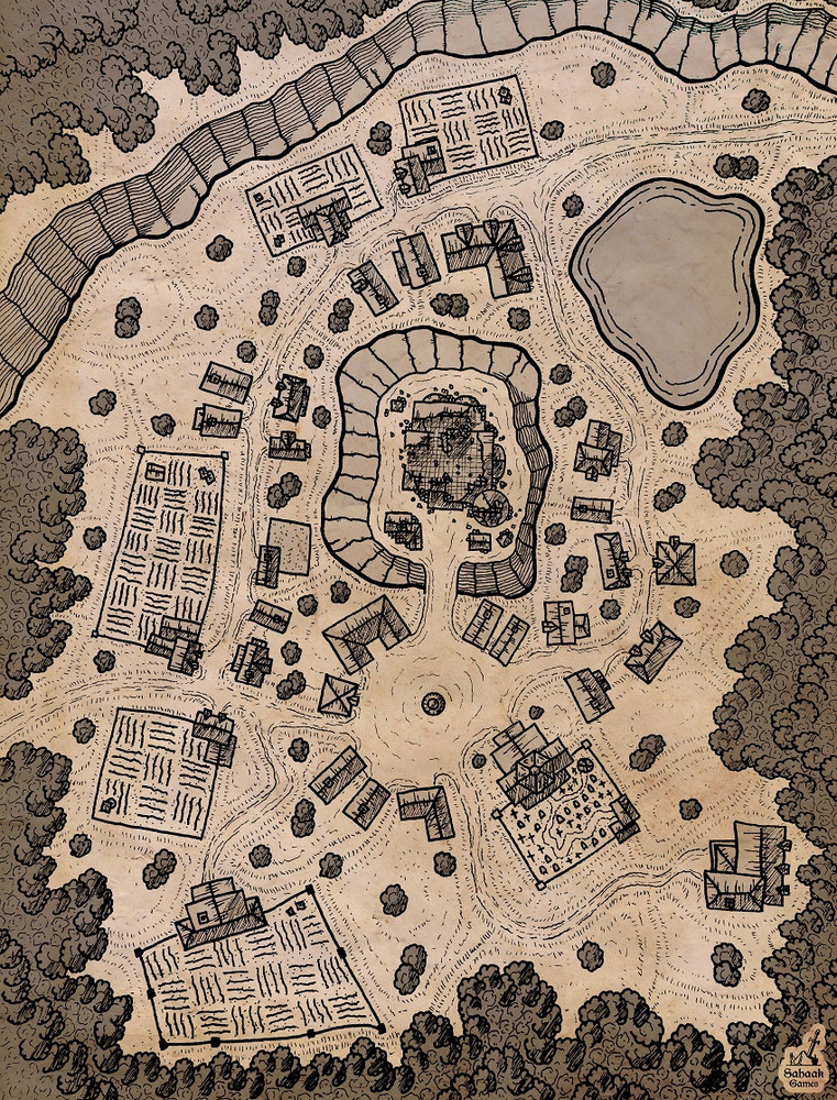 Danovar - Village Map by Sahaak Games
