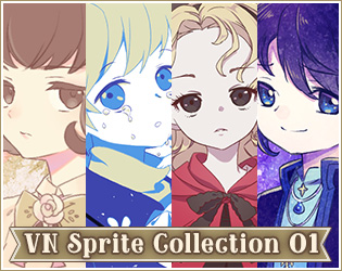 VN Sprite Collection 01 by Elphie
