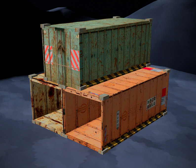 PSX PS1 Containers Low Poly - Asset Pack! by Stay Retro