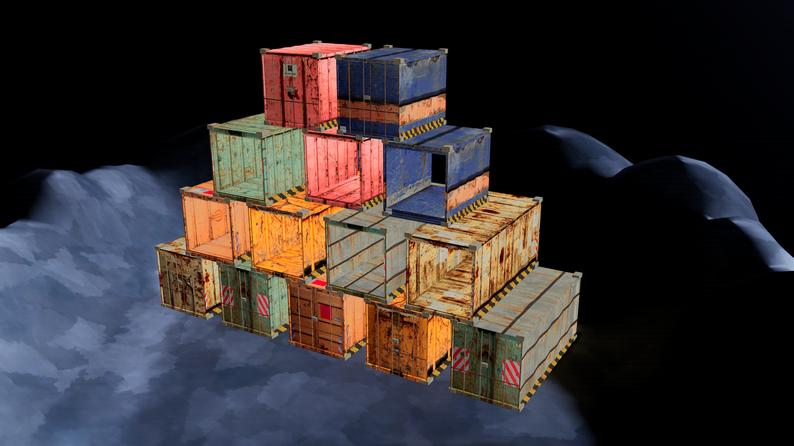 PSX PS1 Containers Low Poly - Asset Pack! by Stay Retro