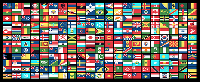 Pixel Country Flags - 15x10 by DaFluffyPotato