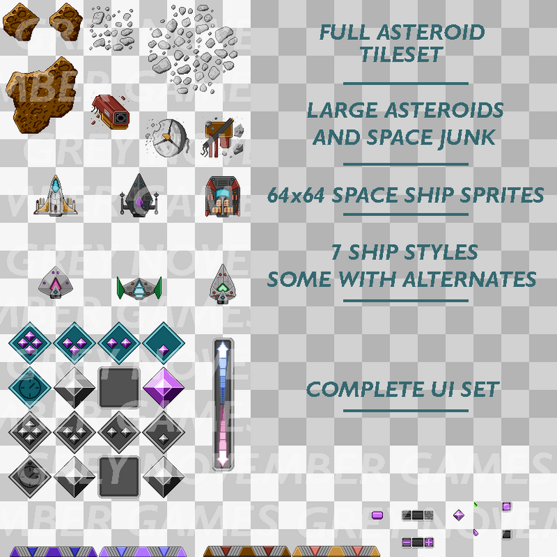 Retro Space Asset Pack by Grey November Games