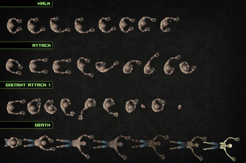 Top Down Shooter Monster Sprites by Free Game Assets (GUI, Sprite ...